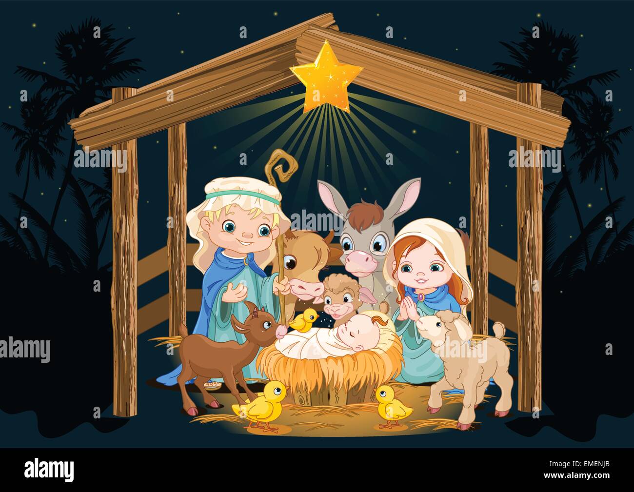 Jesus and holy family Stock Vector Images - Alamy
