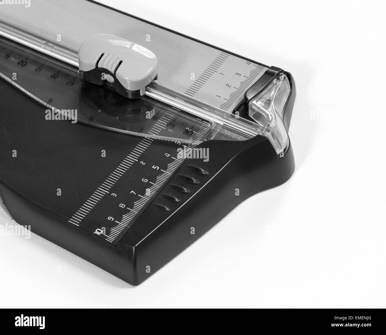 In the picture a closeup cutter paper made of plastic material Stock ...