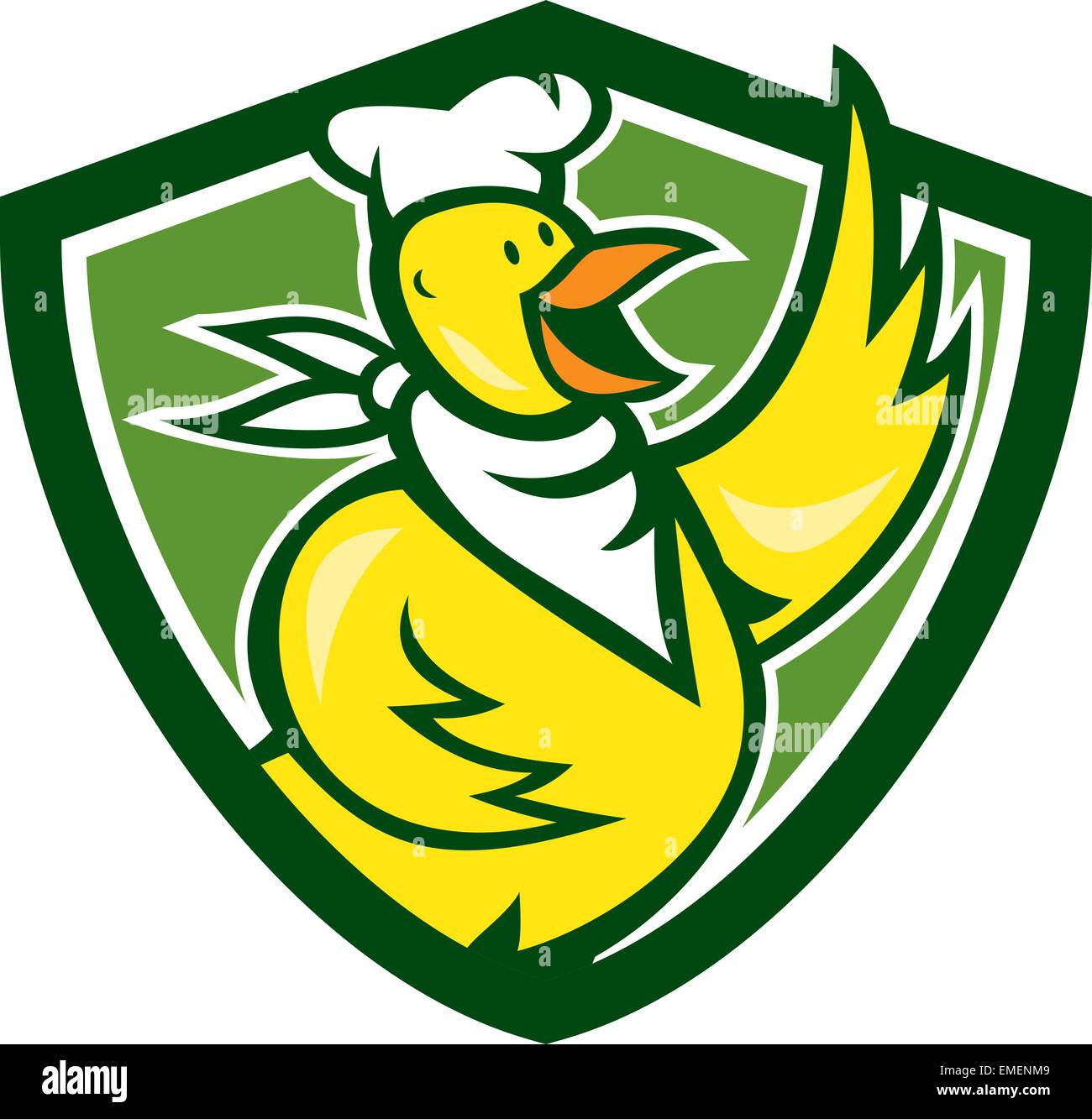 Chicken Chef Cook Waving Standing Cartoon Stock Vector Image & Art - Alamy