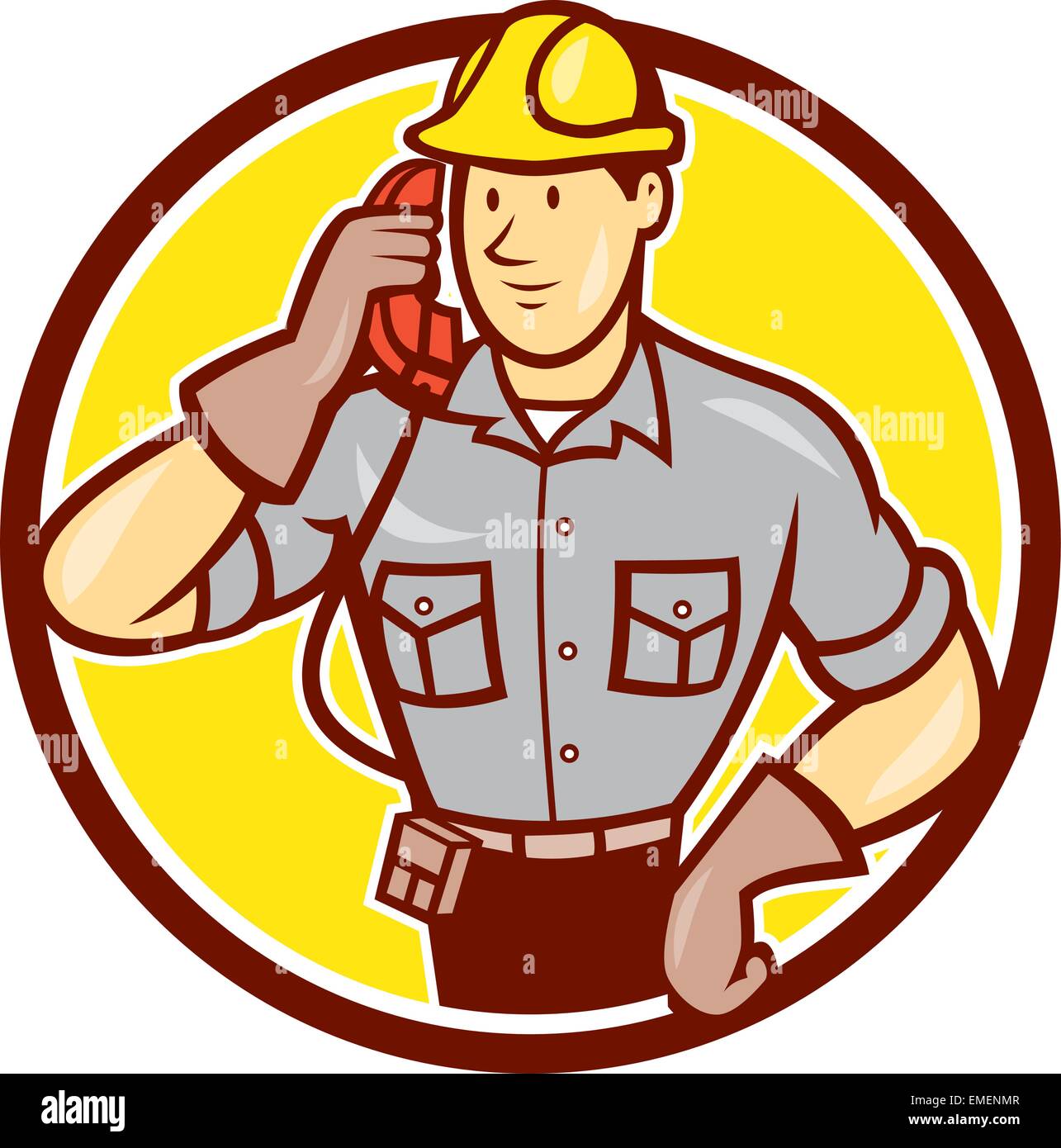 Lineman telephone Stock Vector Images - Alamy