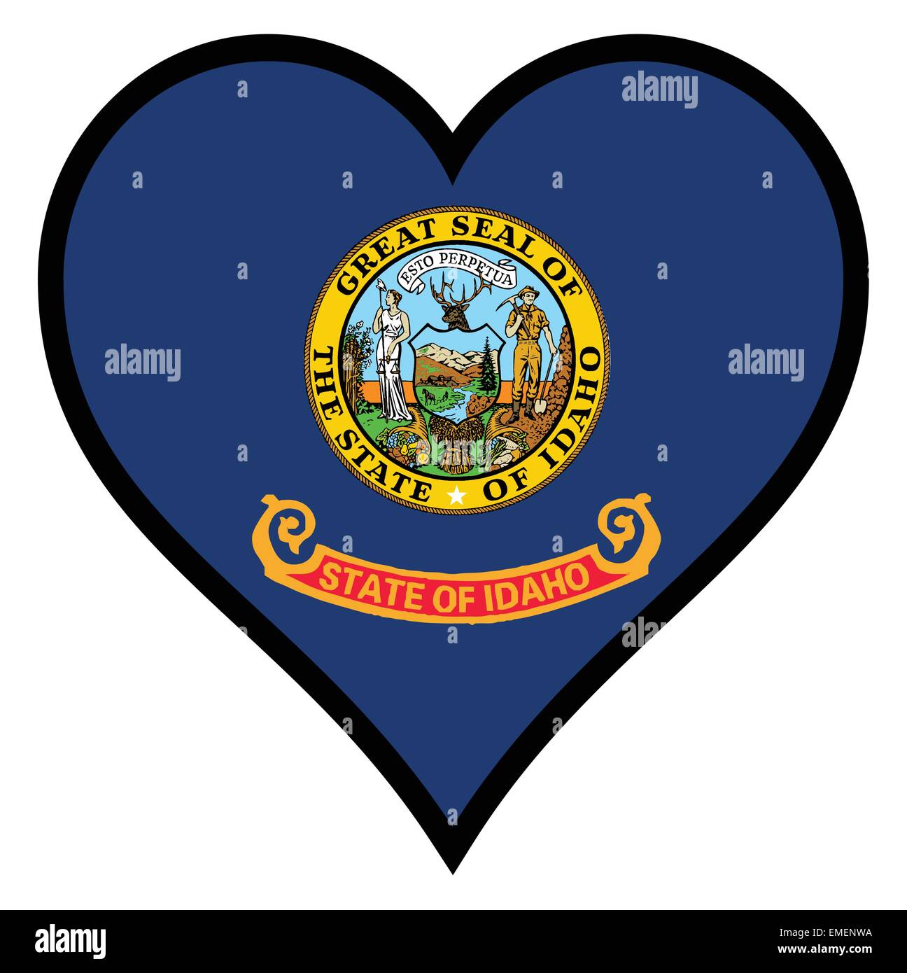 Idaho heart Stock Vector Images - Alamy
