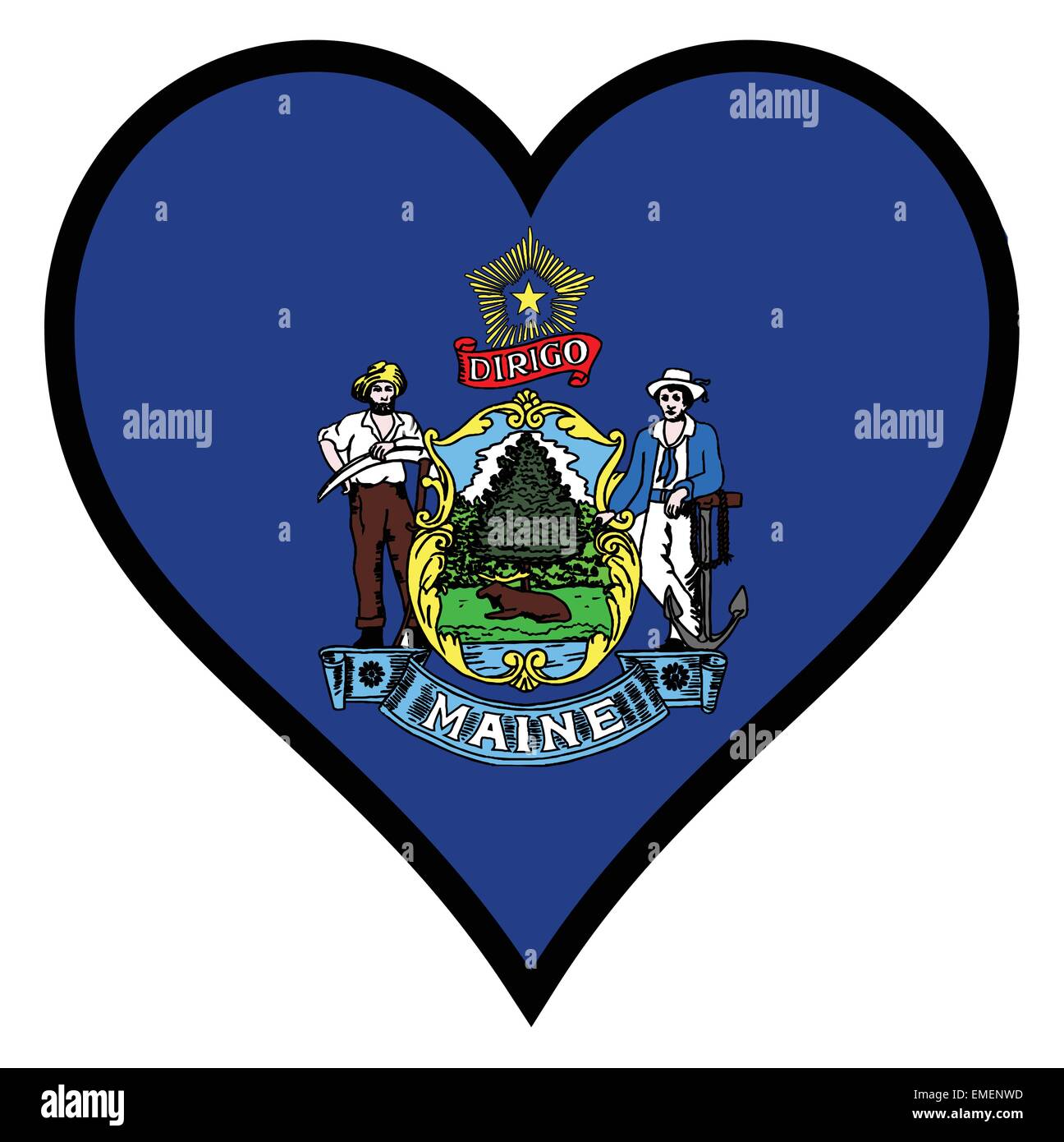Maine heart hi-res stock photography and images - Alamy