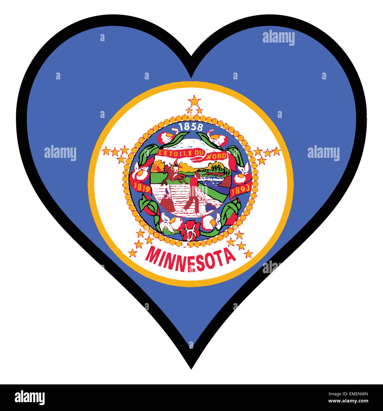 Minnesota state heart hi-res stock photography and images - Alamy