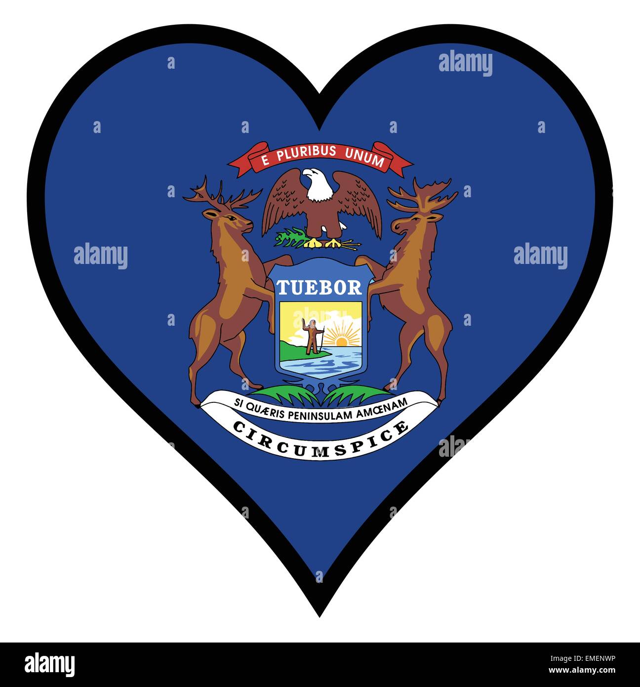 Michigan state flag hi-res stock photography and images - Alamy