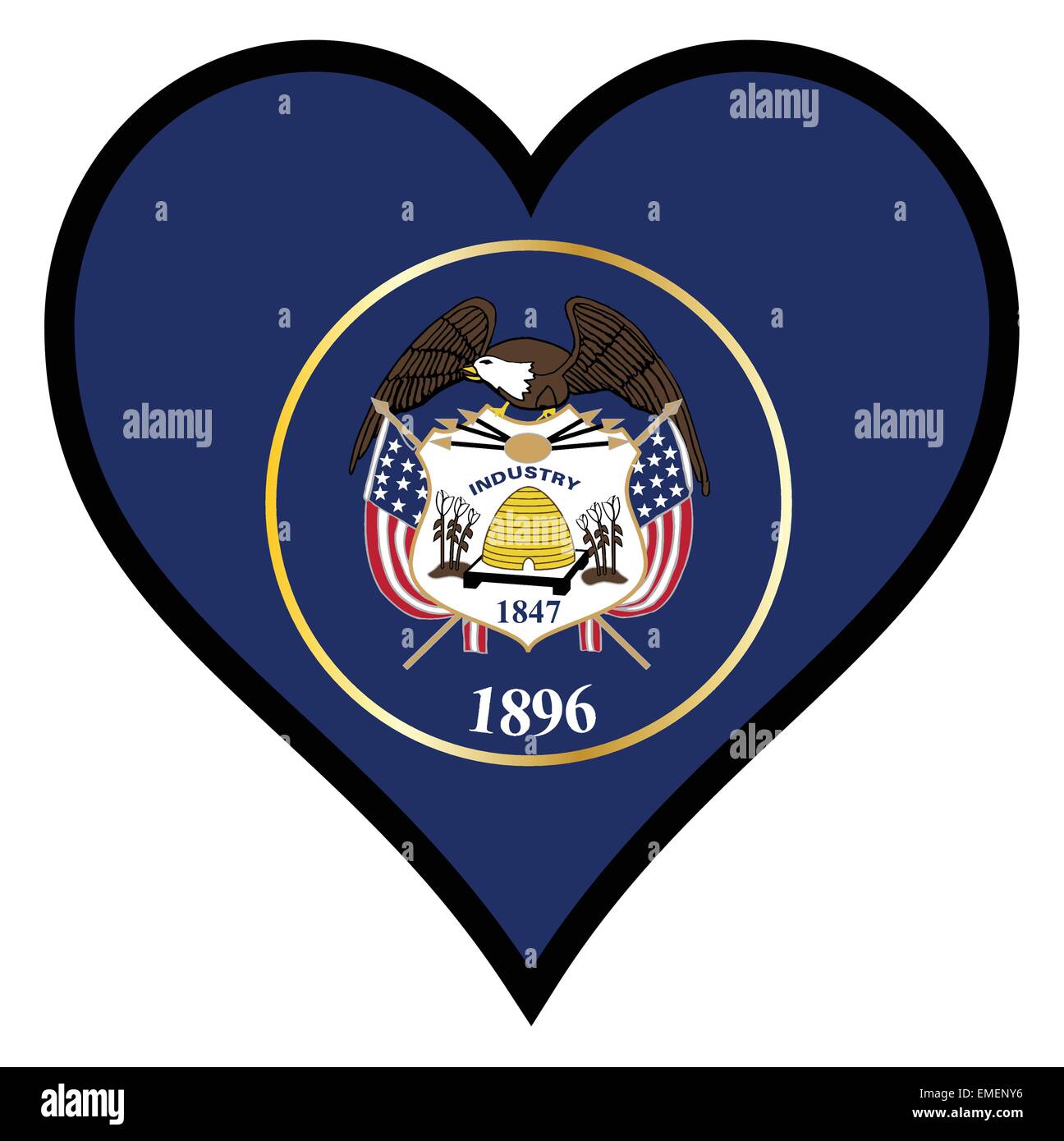 Utah heart Stock Vector Images - Alamy