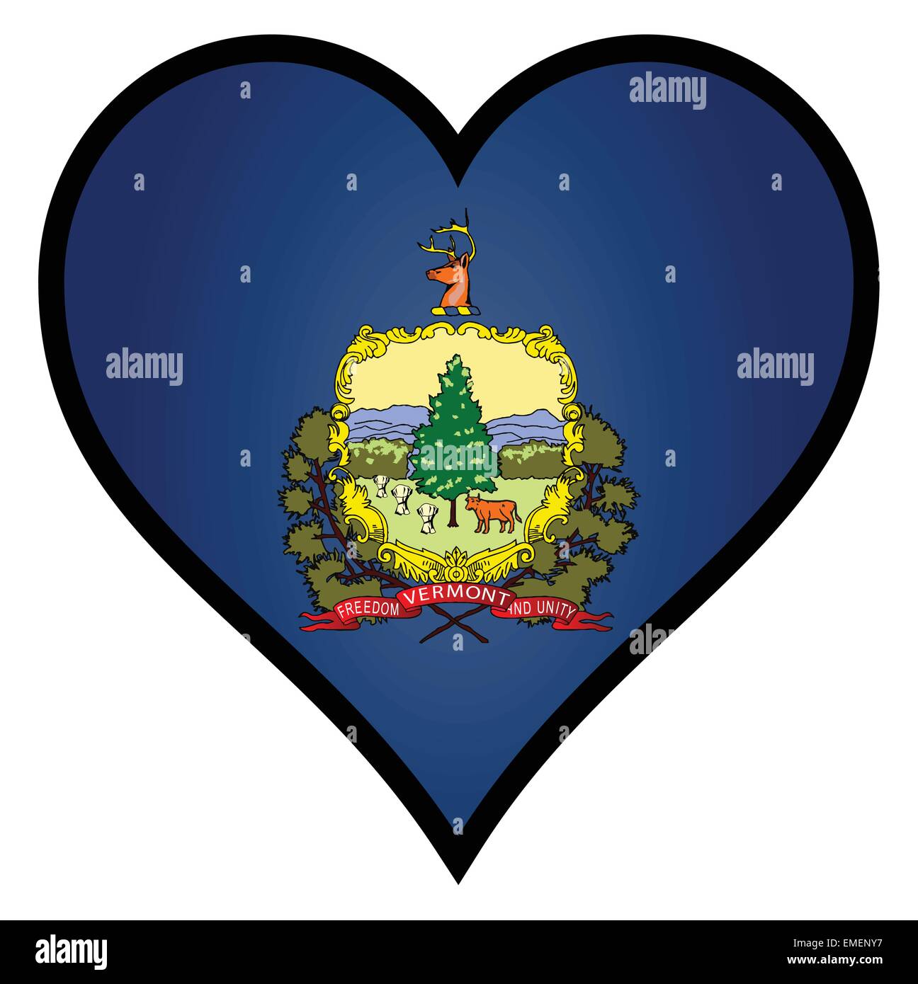 Vermont heart Stock Vector Images - Alamy