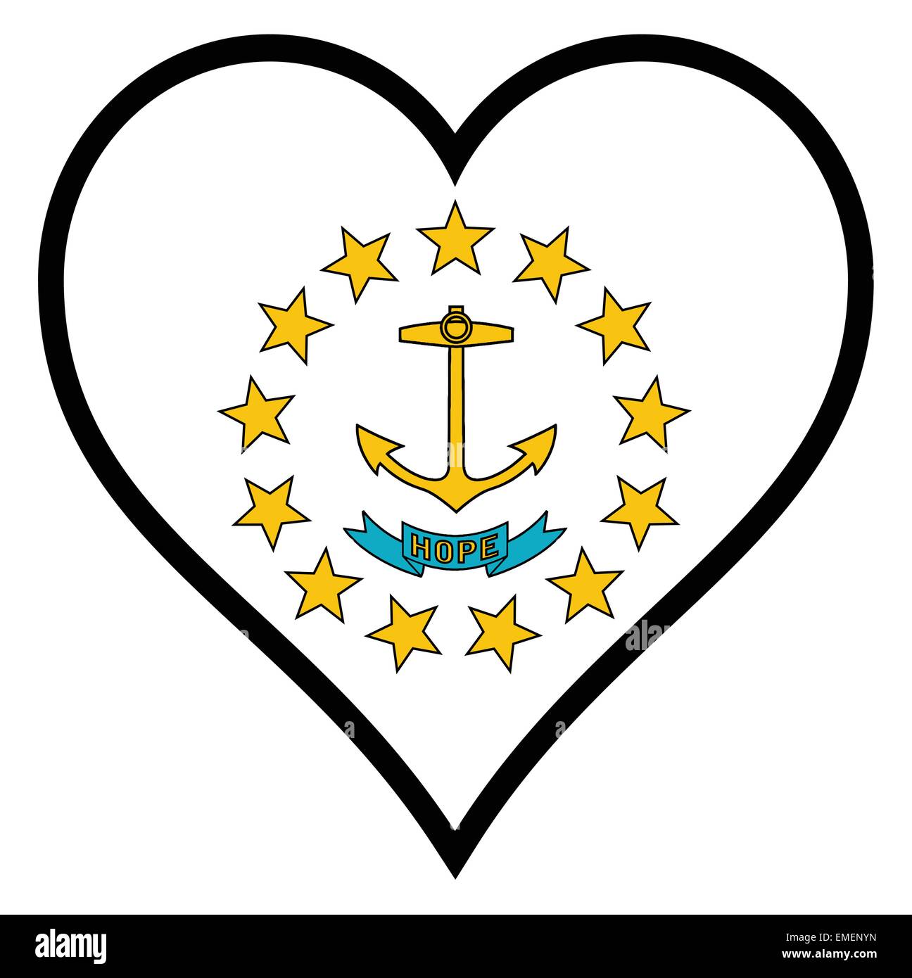 Rhode island state usa Cut Out Stock Images & Pictures - Alamy