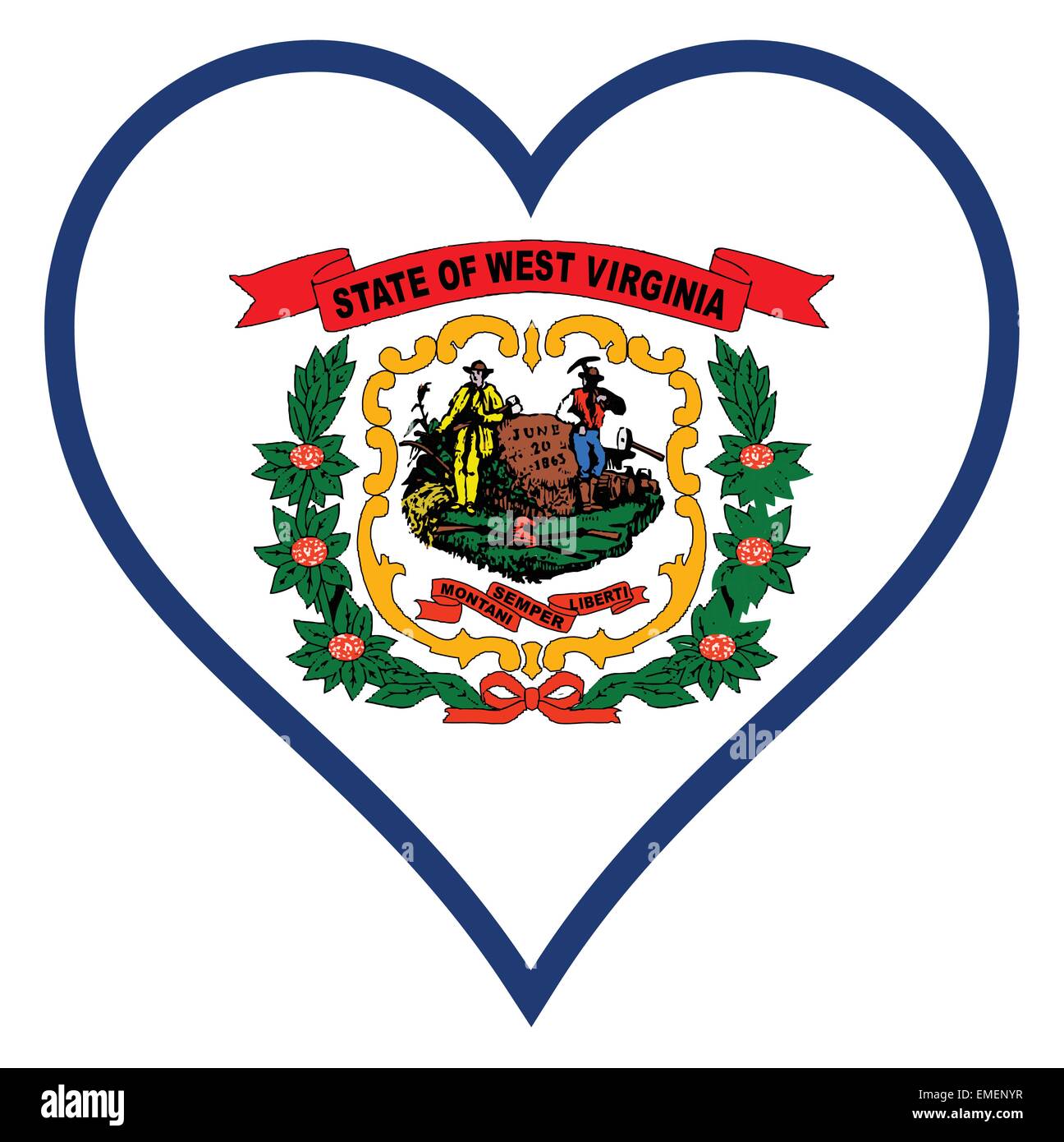 West virginia usa heart hi-res stock photography and images - Alamy