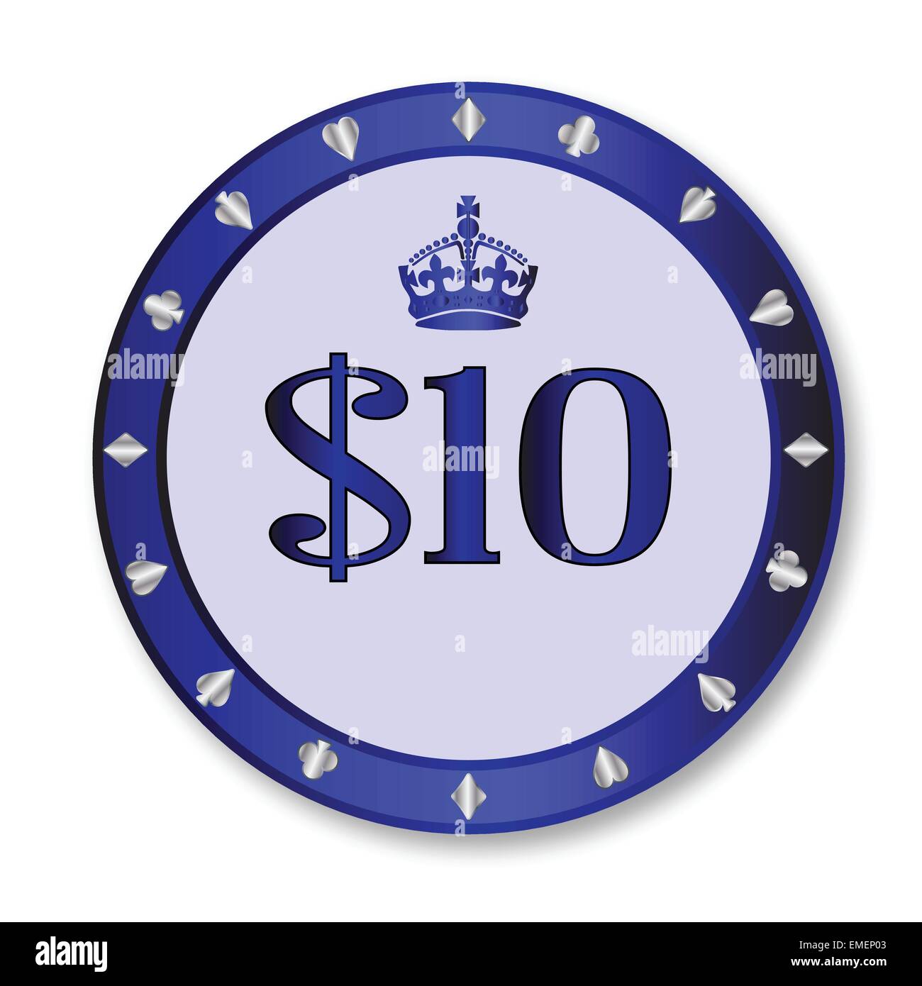 10 Dollar Chip Stock Vector Image & Art - Alamy