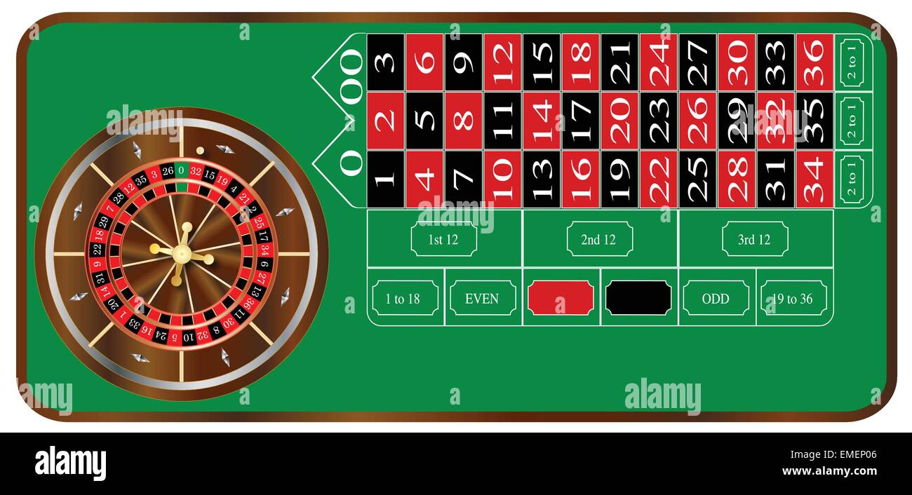 American roulette wheel Stock Vector Images - Alamy