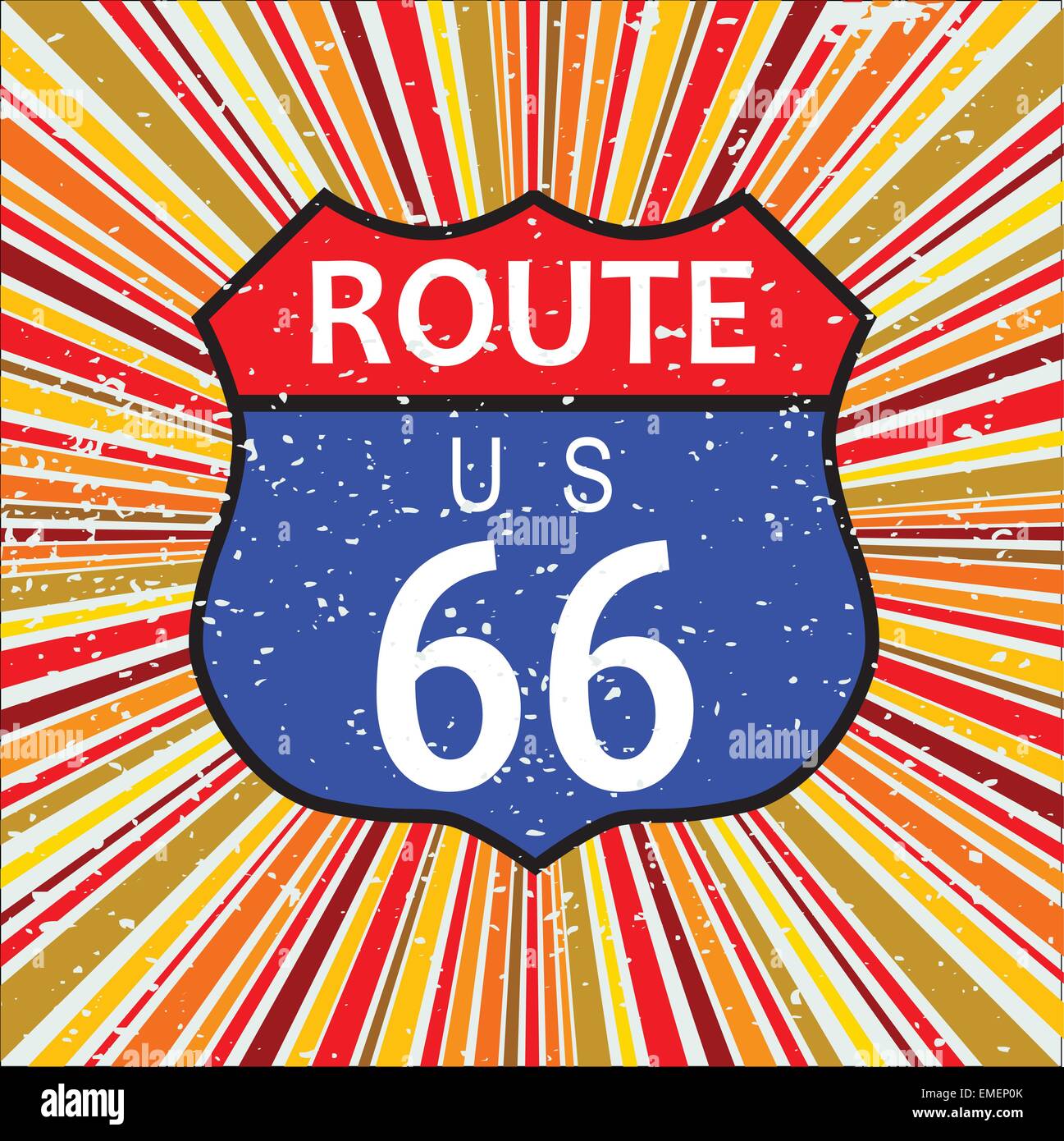 Route 66 Retro Background Stock Vector Image & Art - Alamy
