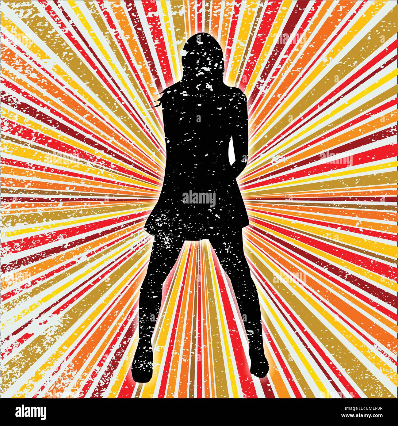 Distressed woman silhouette Stock Vector Images - Alamy