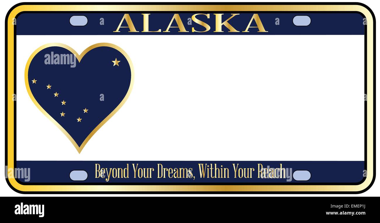 Alaska State License Plate 2022