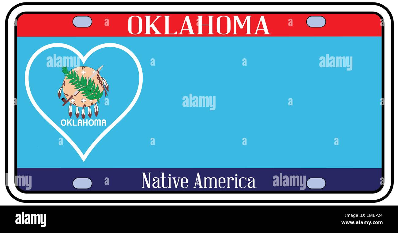 License plate state oklahoma Stock Vector Images - Alamy