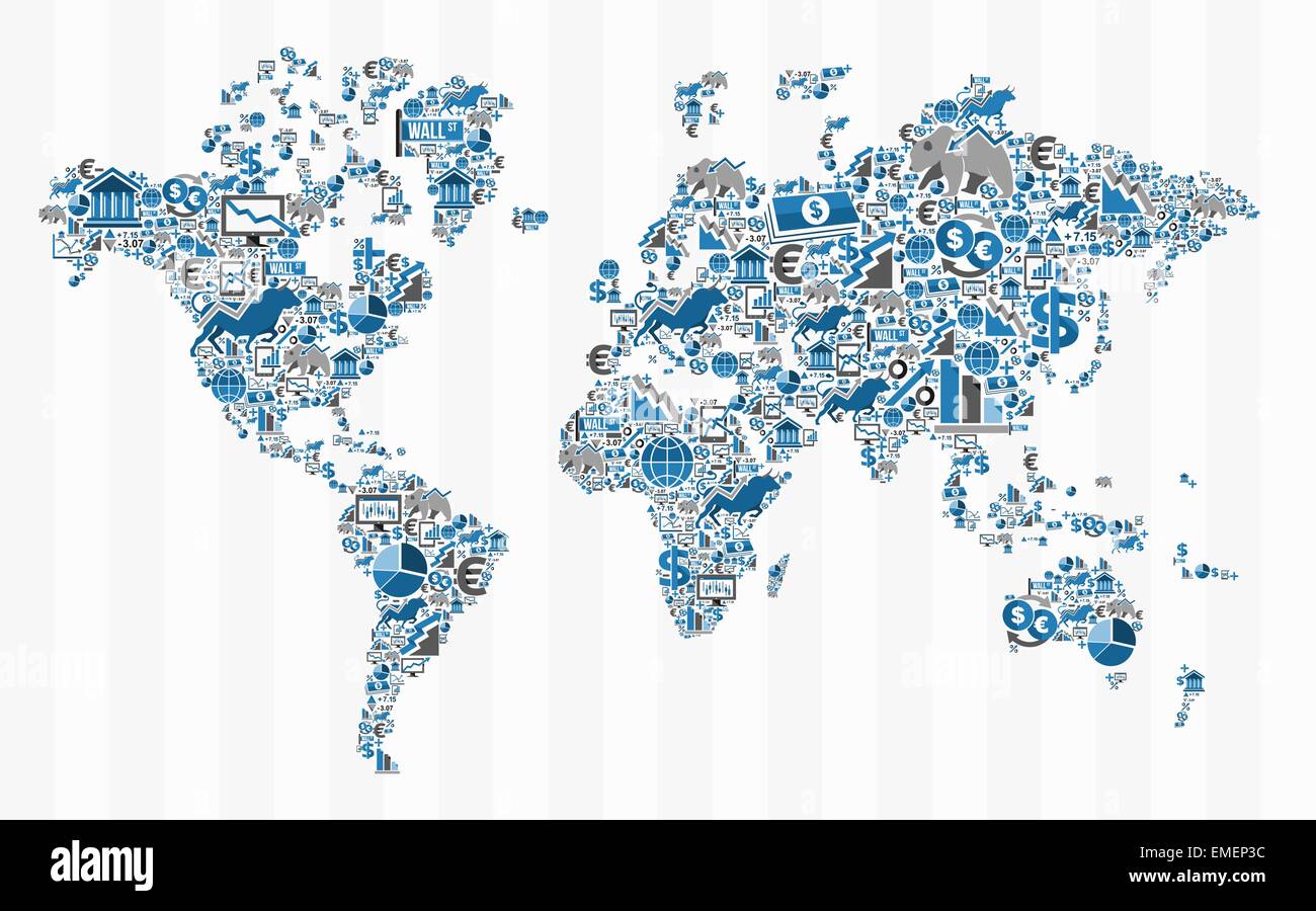 Finance world map hi-res stock photography and images - Alamy