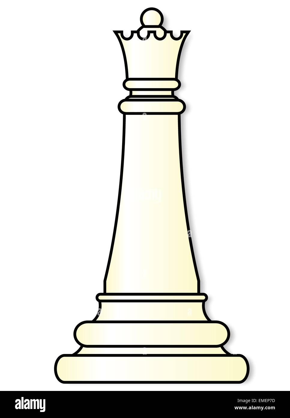 Queen chess piece illustration Stock Vector Images - Alamy
