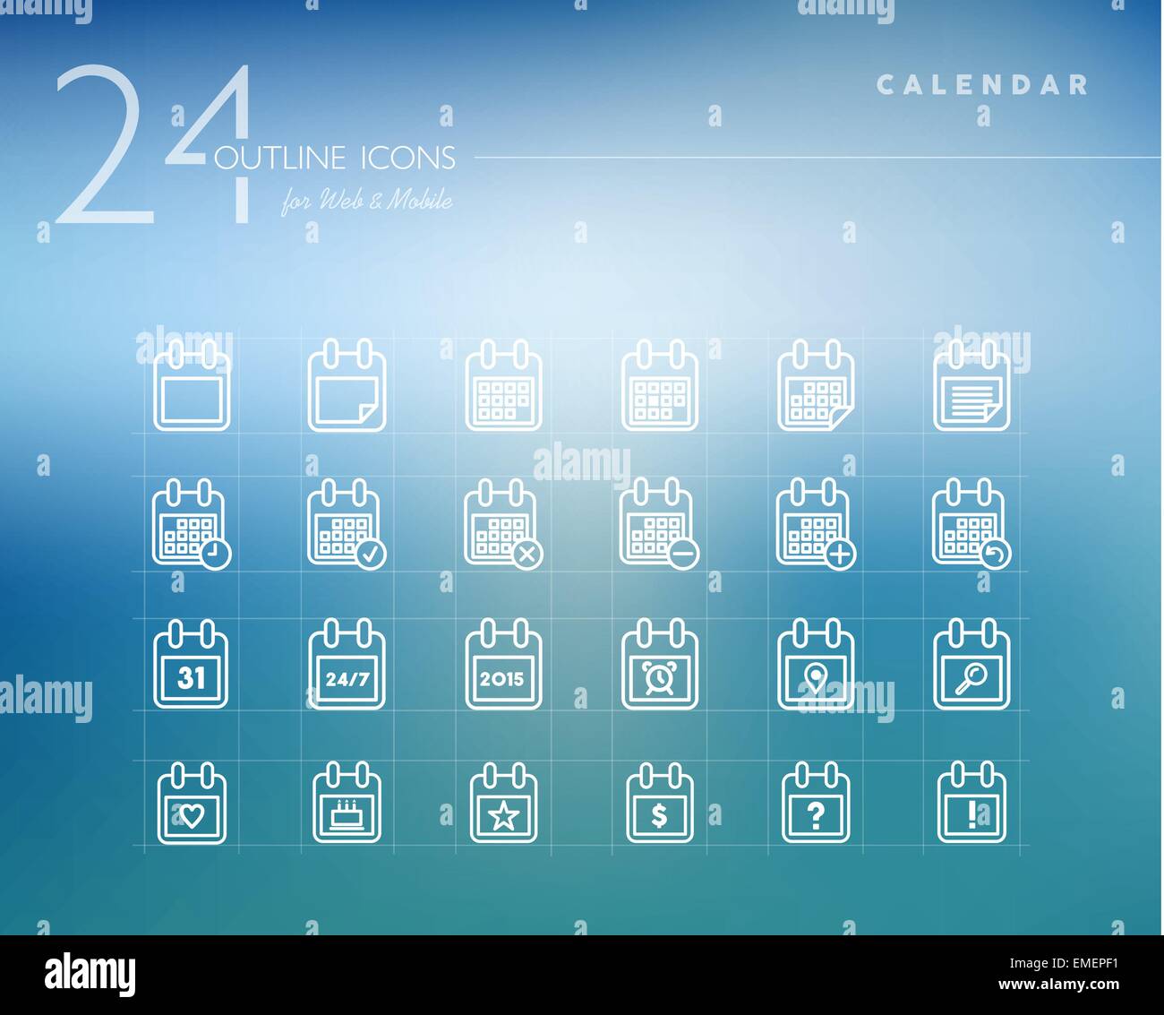Calendar outline hi-res stock photography and images - Alamy