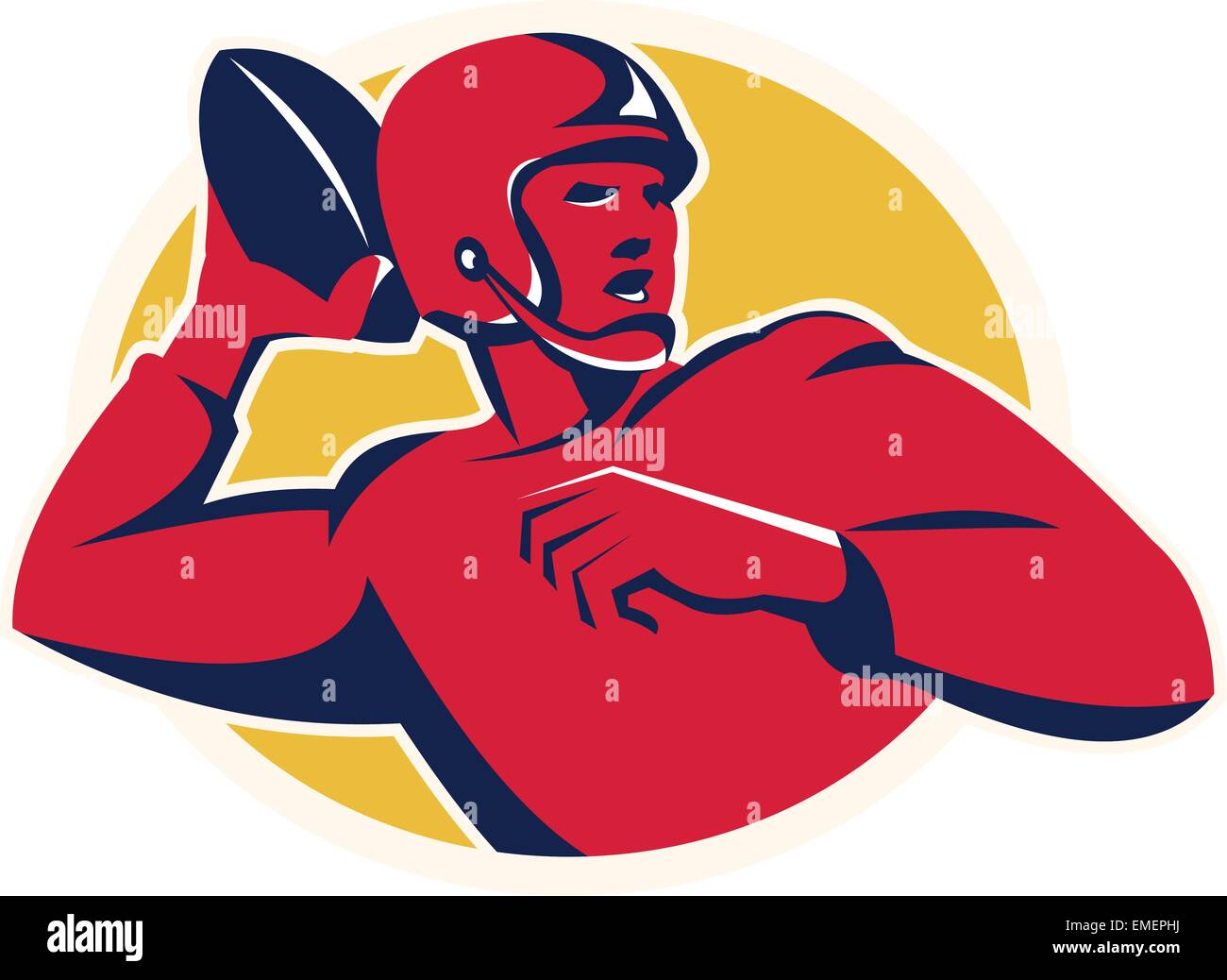 american quarterback football player passing Stock Vector Image & Art ...
