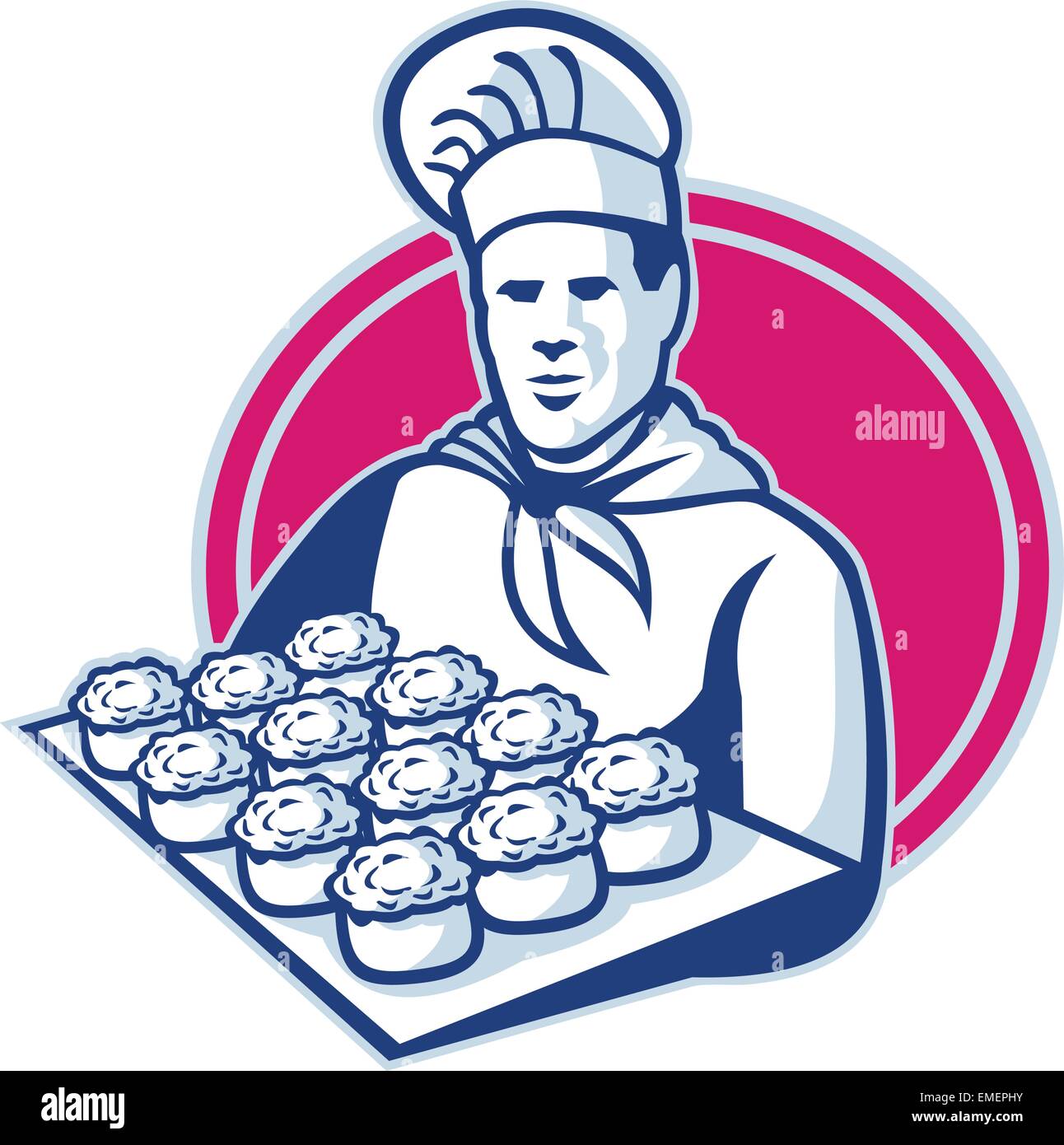 Tray of pies Stock Vector Images - Alamy