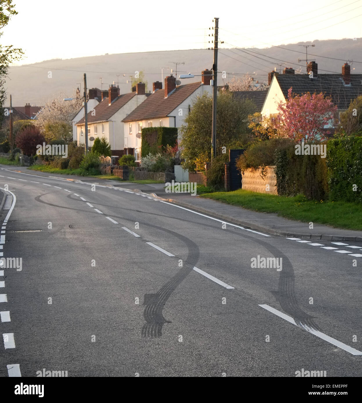Traffic Accident Skid Marks