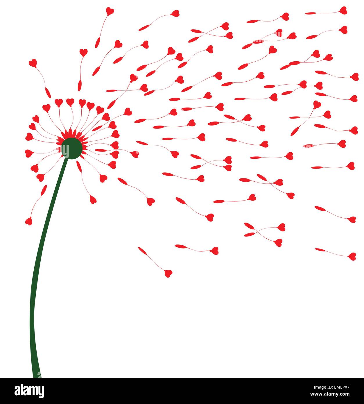 Dandelion Heart Drawing