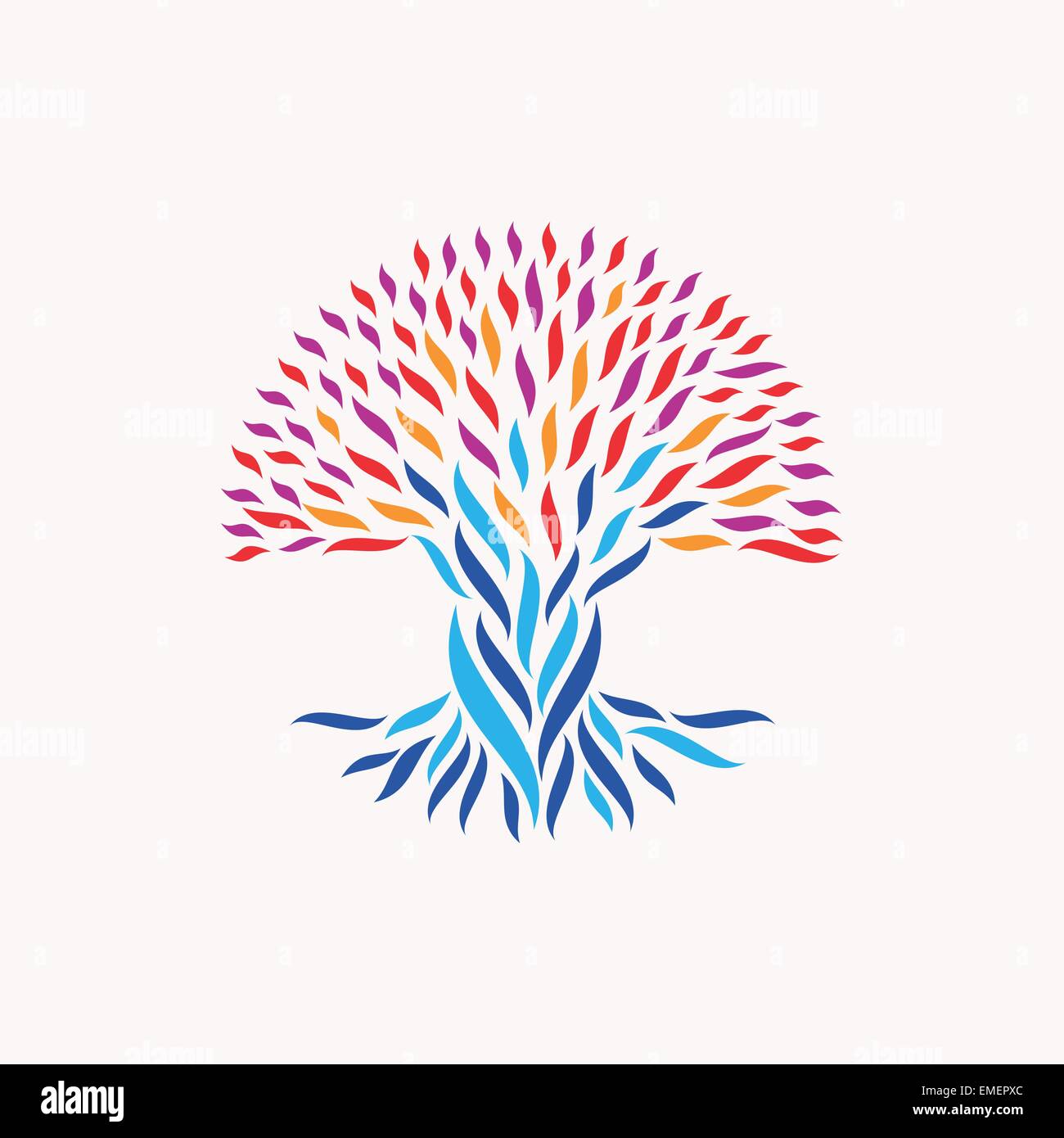 Unity abstract tree concept Stock Vector Image & Art - Alamy