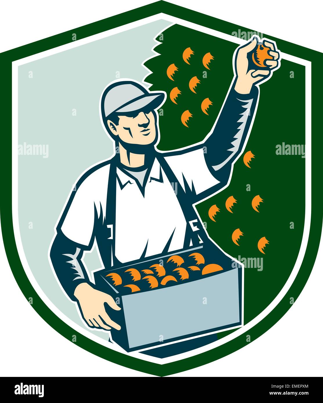 Plum picking Stock Vector Images - Alamy