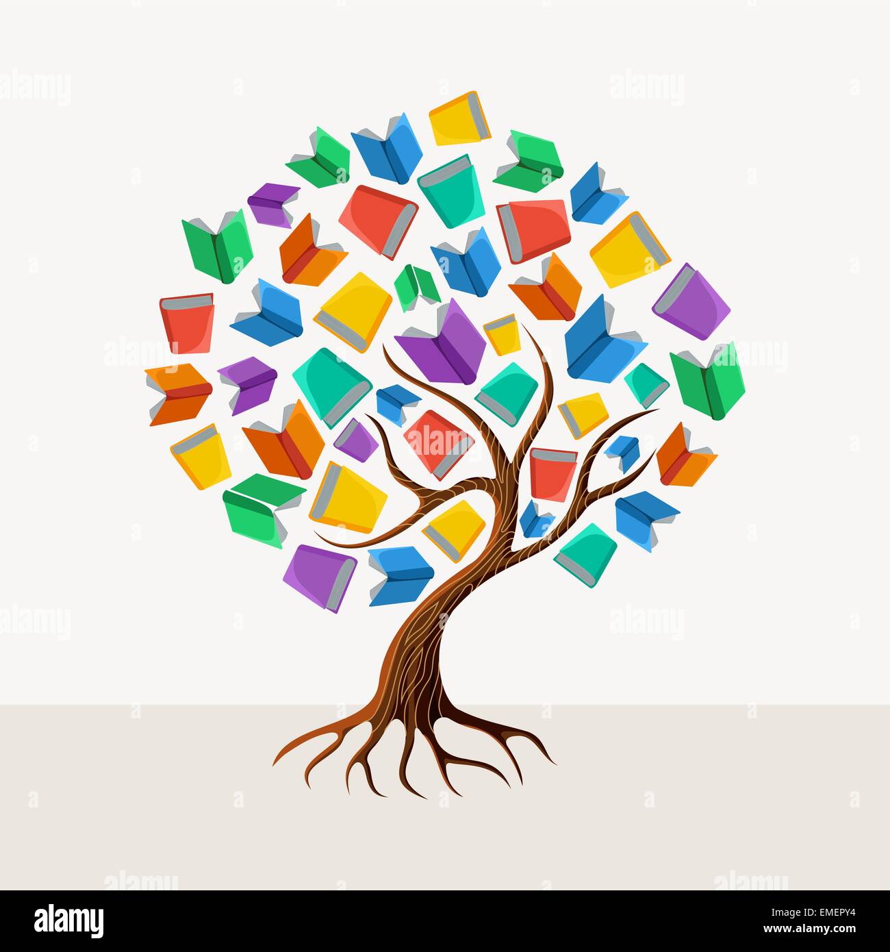 Education tree book concept illustration Stock Vector Image & Art - Alamy