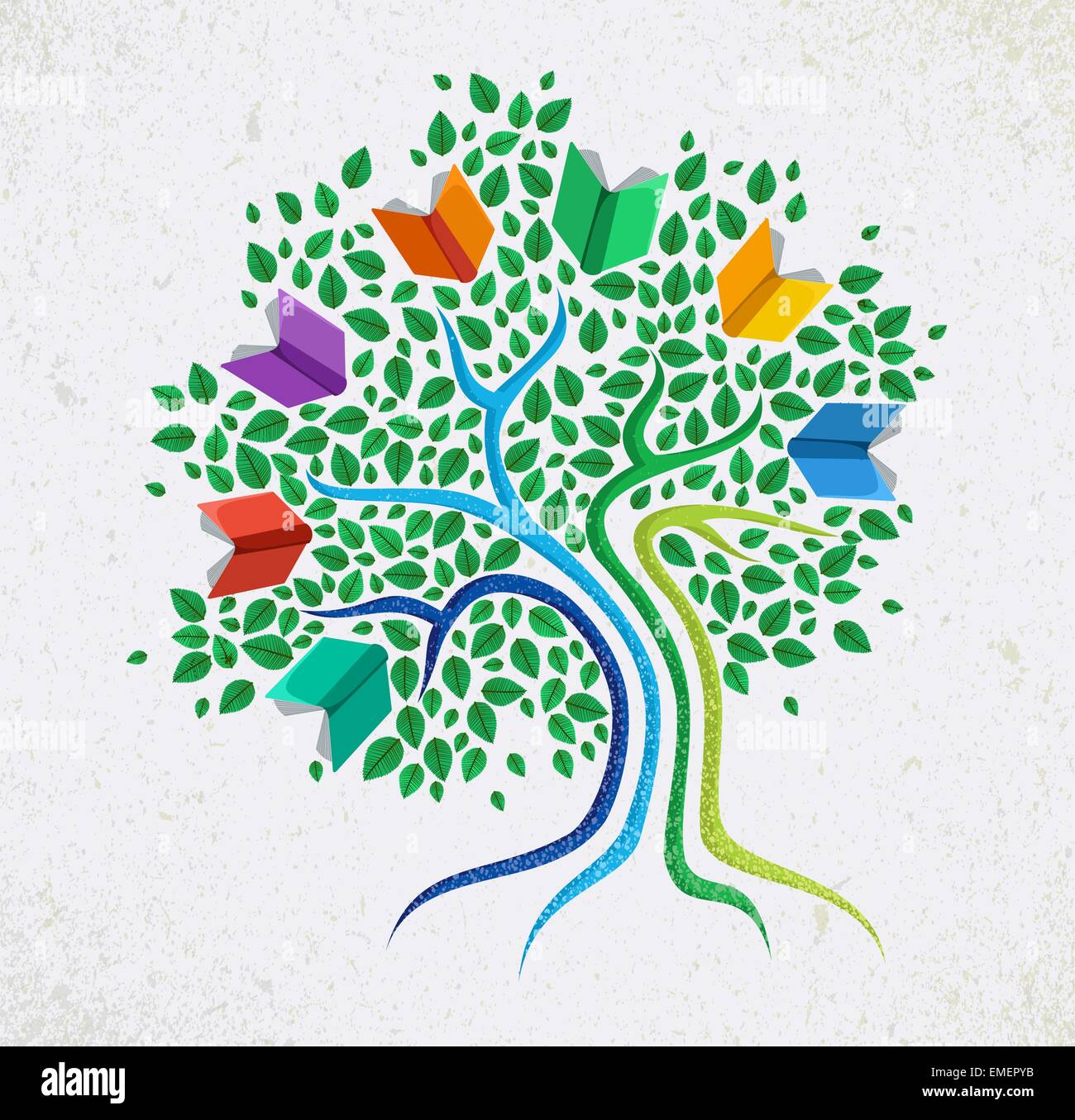 Education abstract concept tree book Stock Vector Image & Art - Alamy