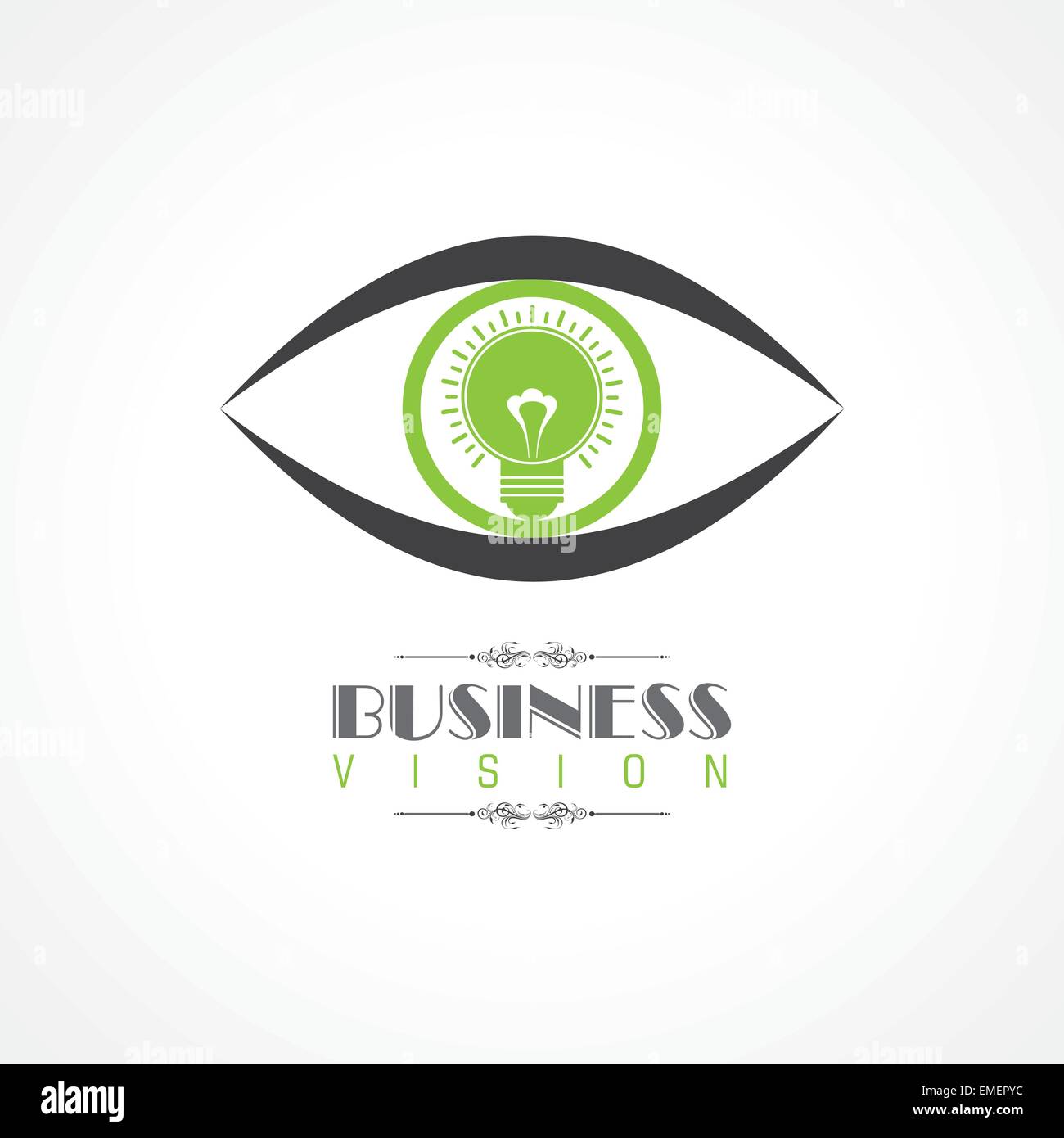 vision and idea concept- eye with light bulb symbol stock vector Stock ...