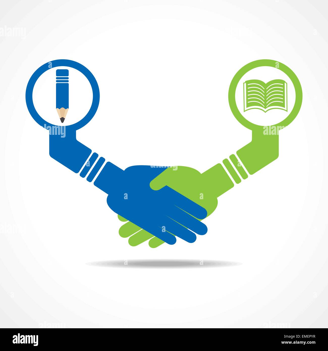 businessmen handshake between educated people stock vector Stock Vector ...