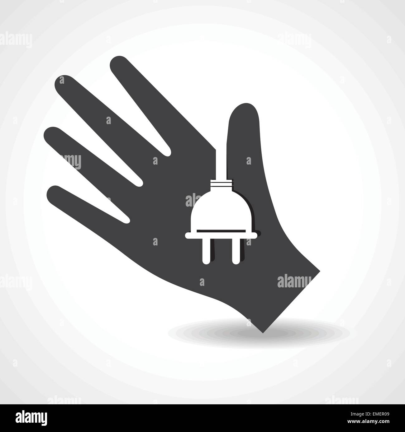 Human hand stock illustration Stock Vector Images - Alamy