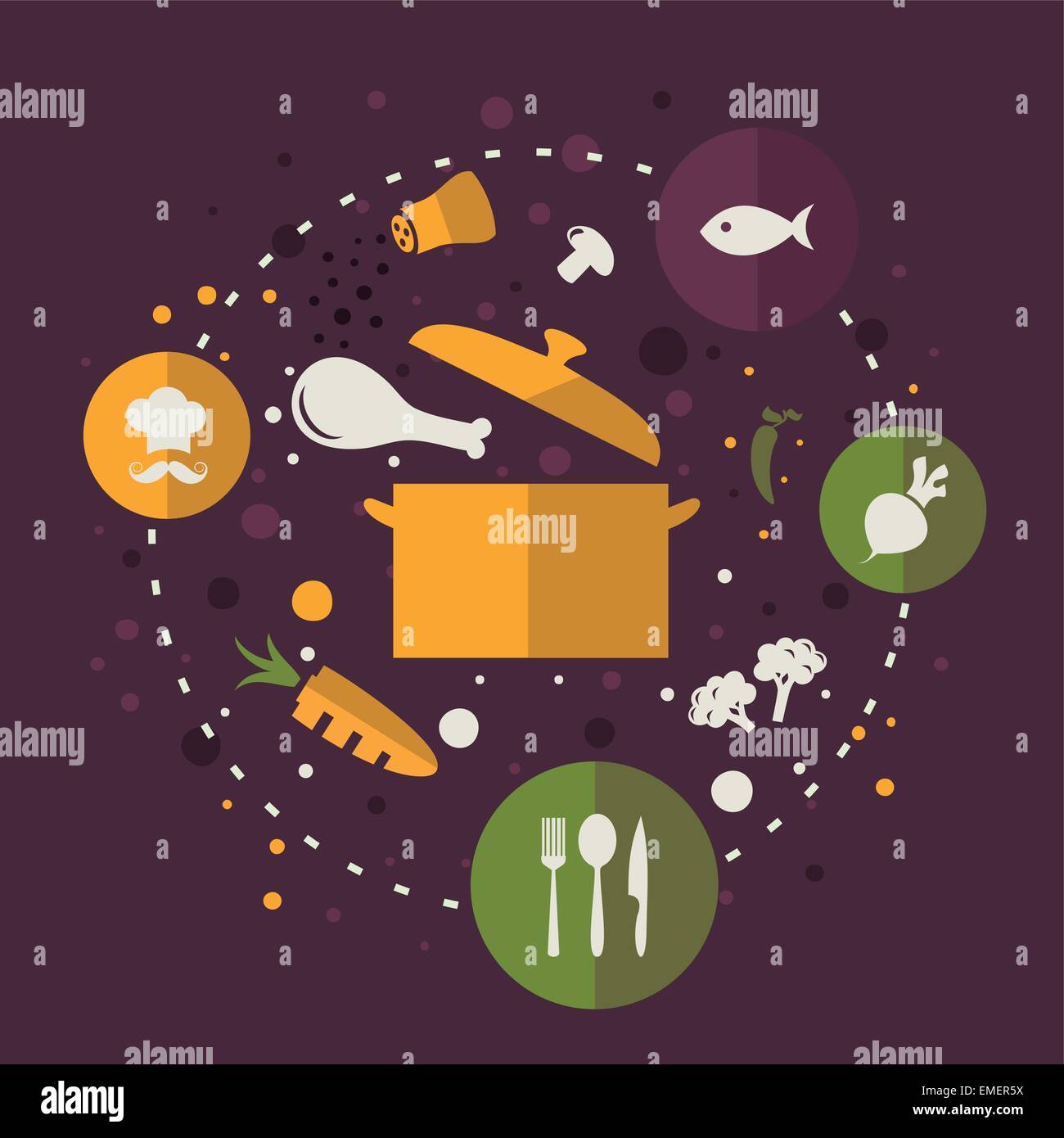 Food aroma Stock Vector Images - Alamy