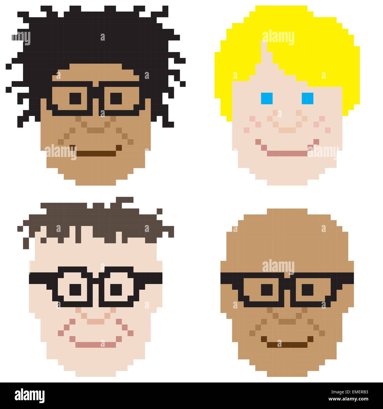 boy face pixel art Stock Vector Image & Art - Alamy