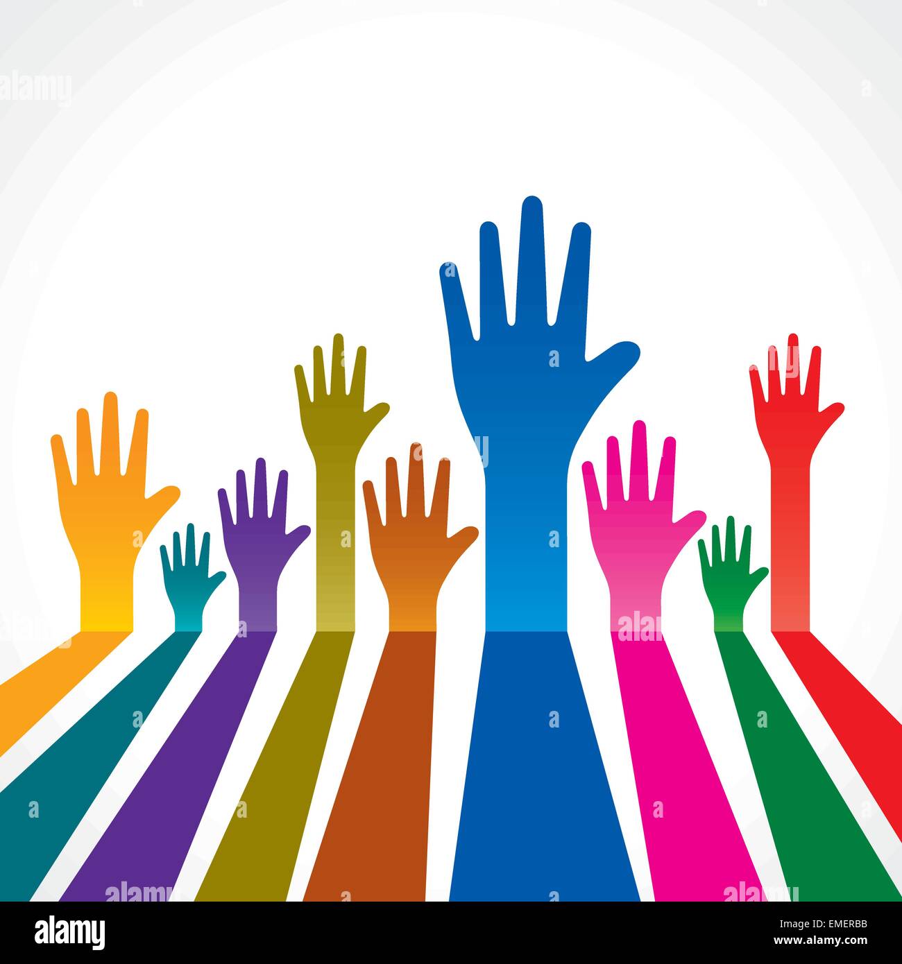 Abstract colorful background with hand stock vector Stock Vector Image ...