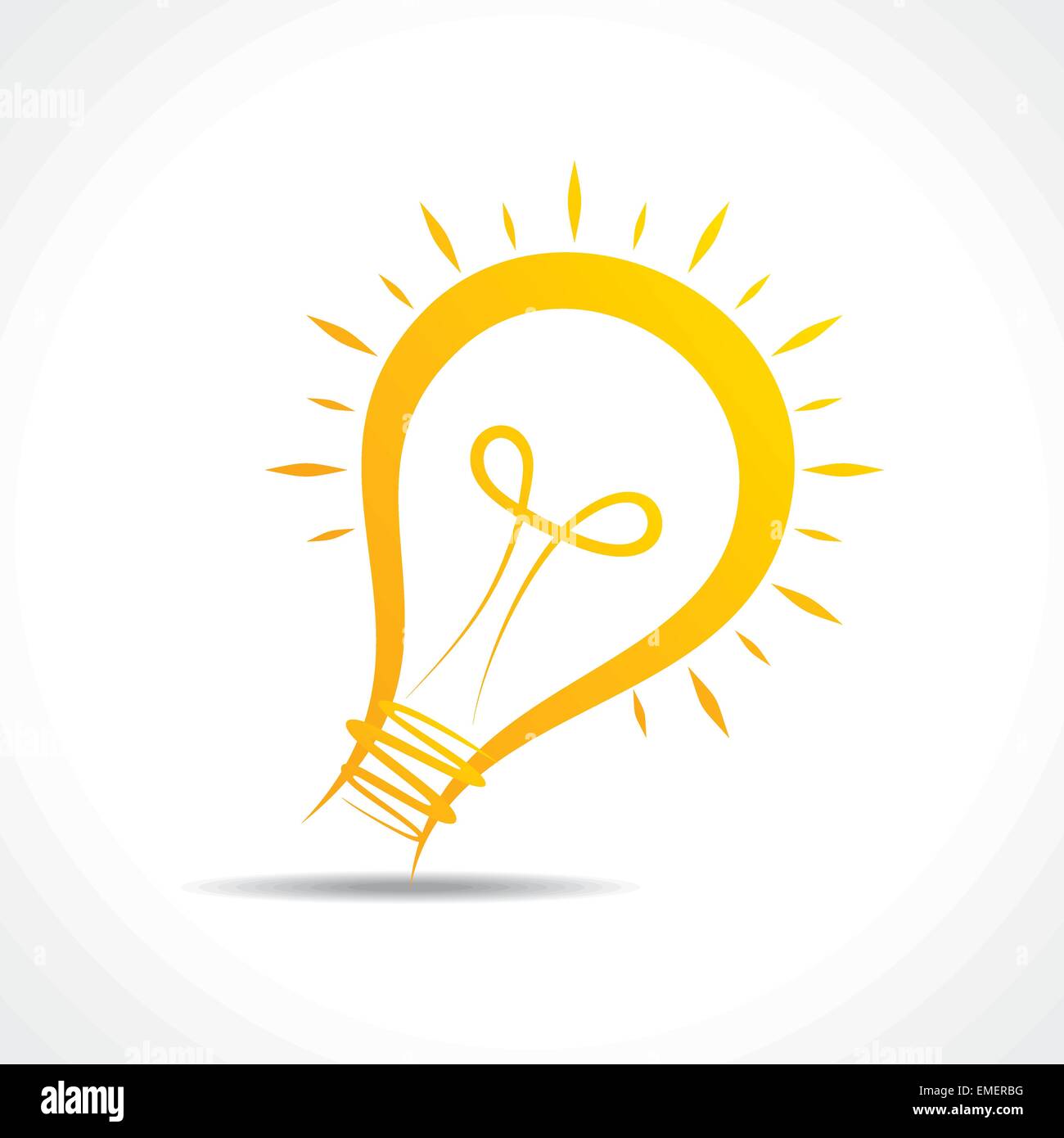 Abstract yellow light-bulb icon stock vector Stock Vector Image & Art ...