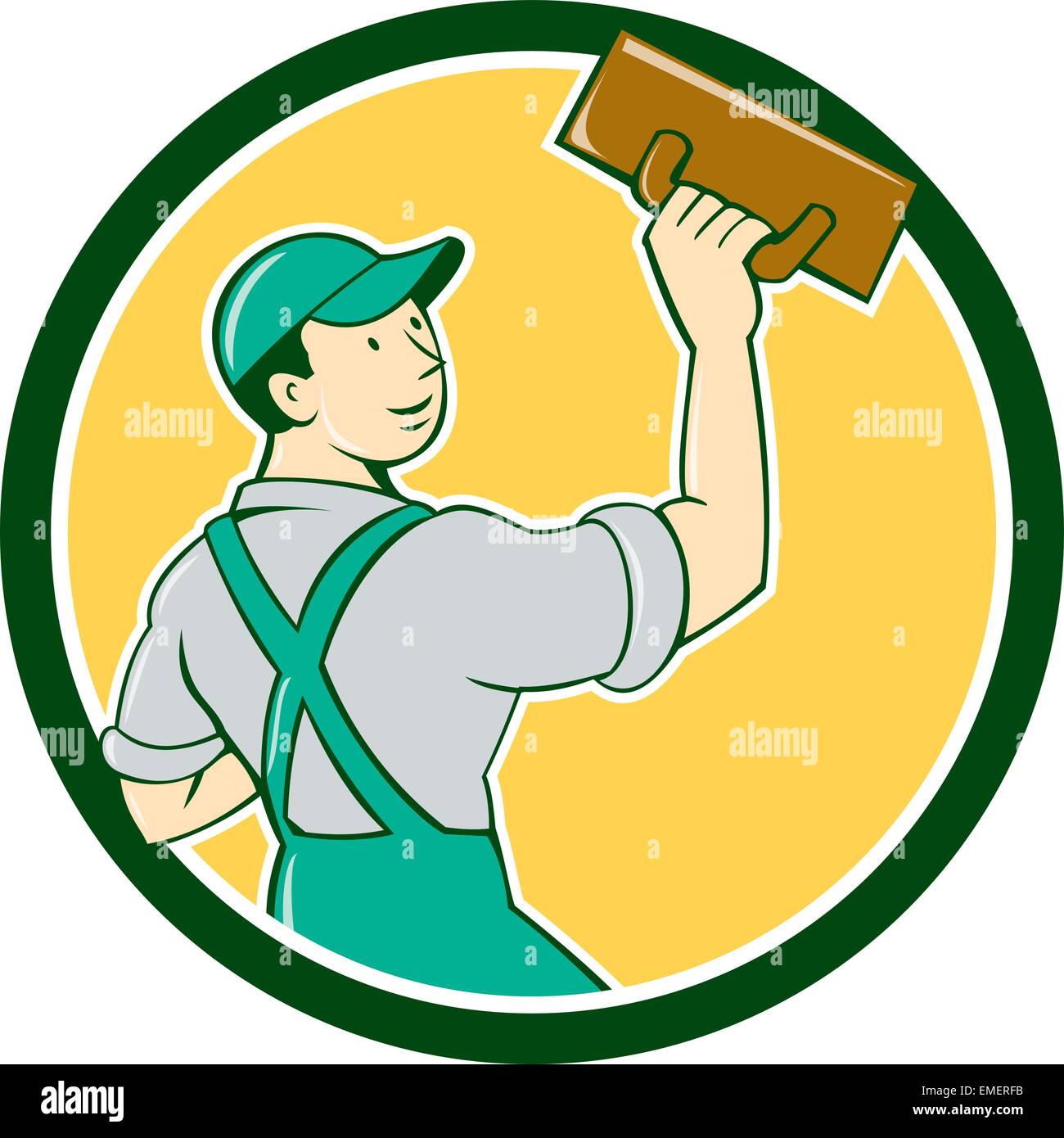 Male plasterer Stock Vector Images - Alamy