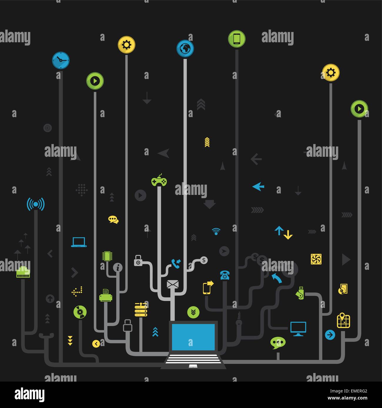Technology of the computer Stock Vector Image & Art - Alamy