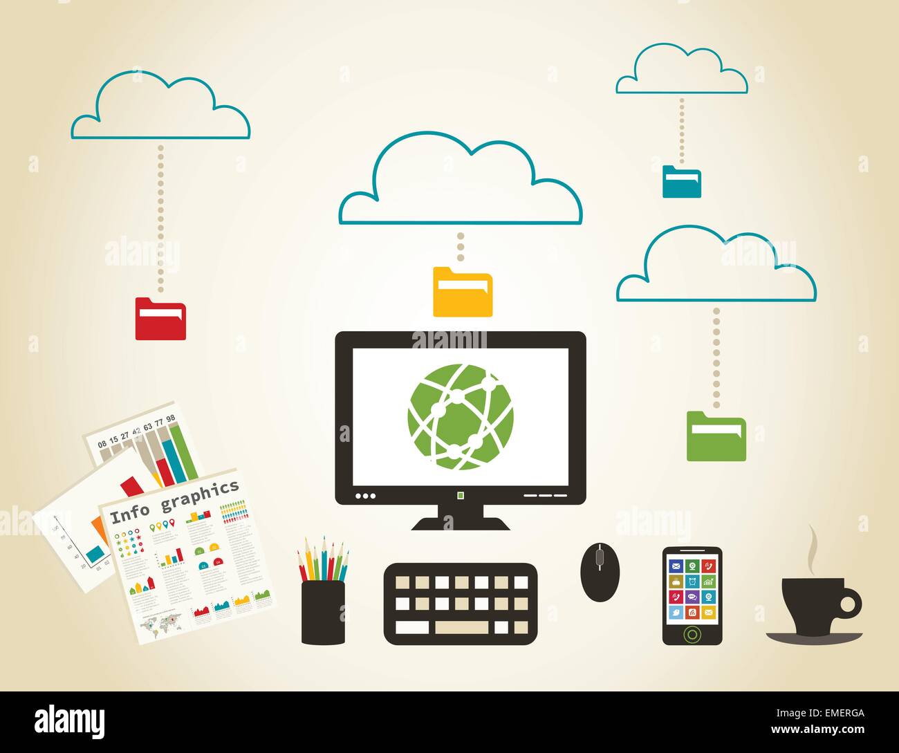 Mail electronic Stock Vector Images - Alamy