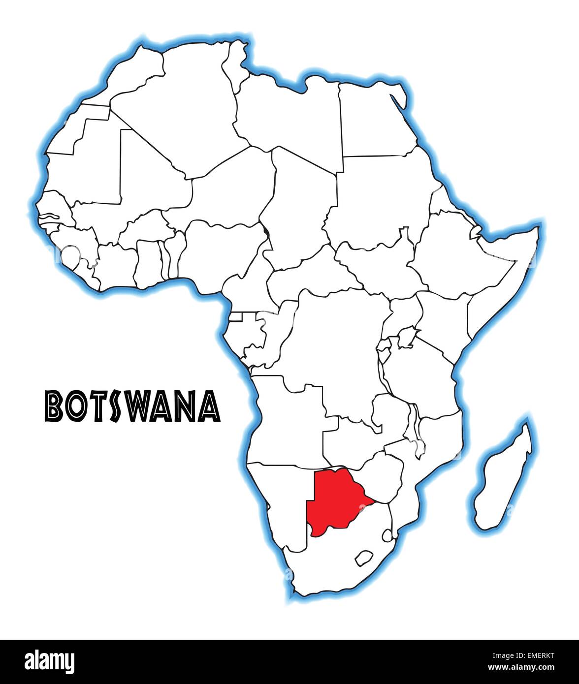 Borders of botswana Stock Vector Images - Alamy
