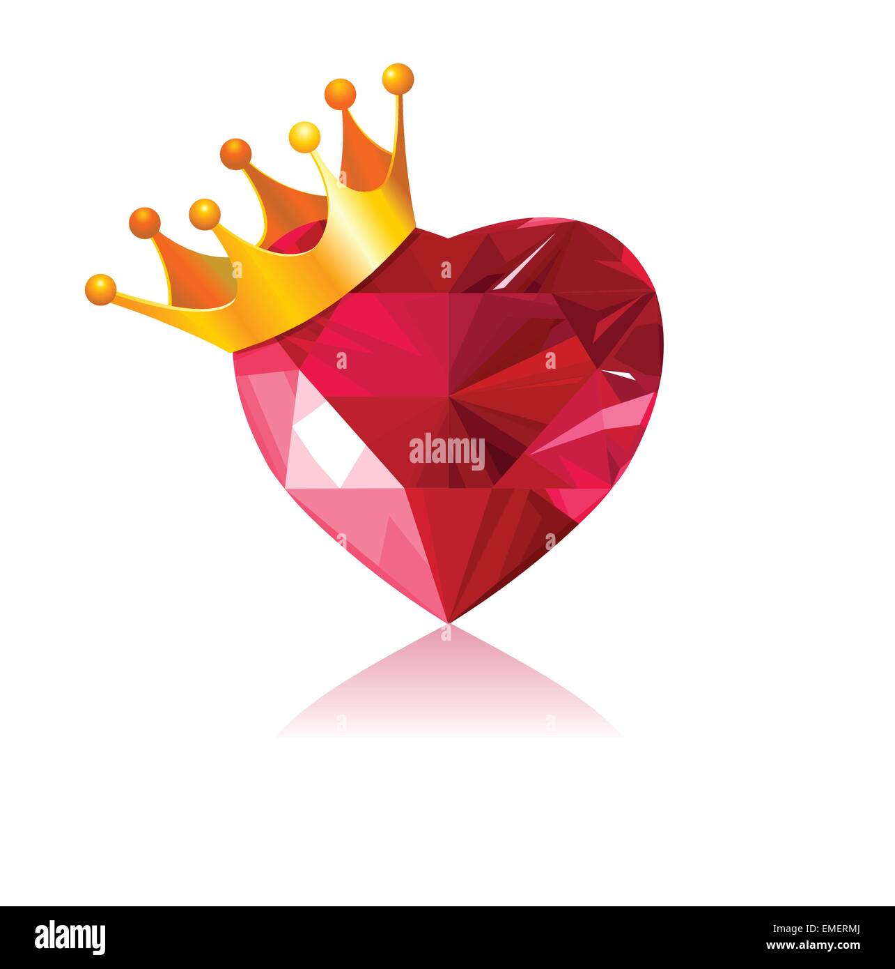 Heart with crown hi-res stock photography and images - Alamy