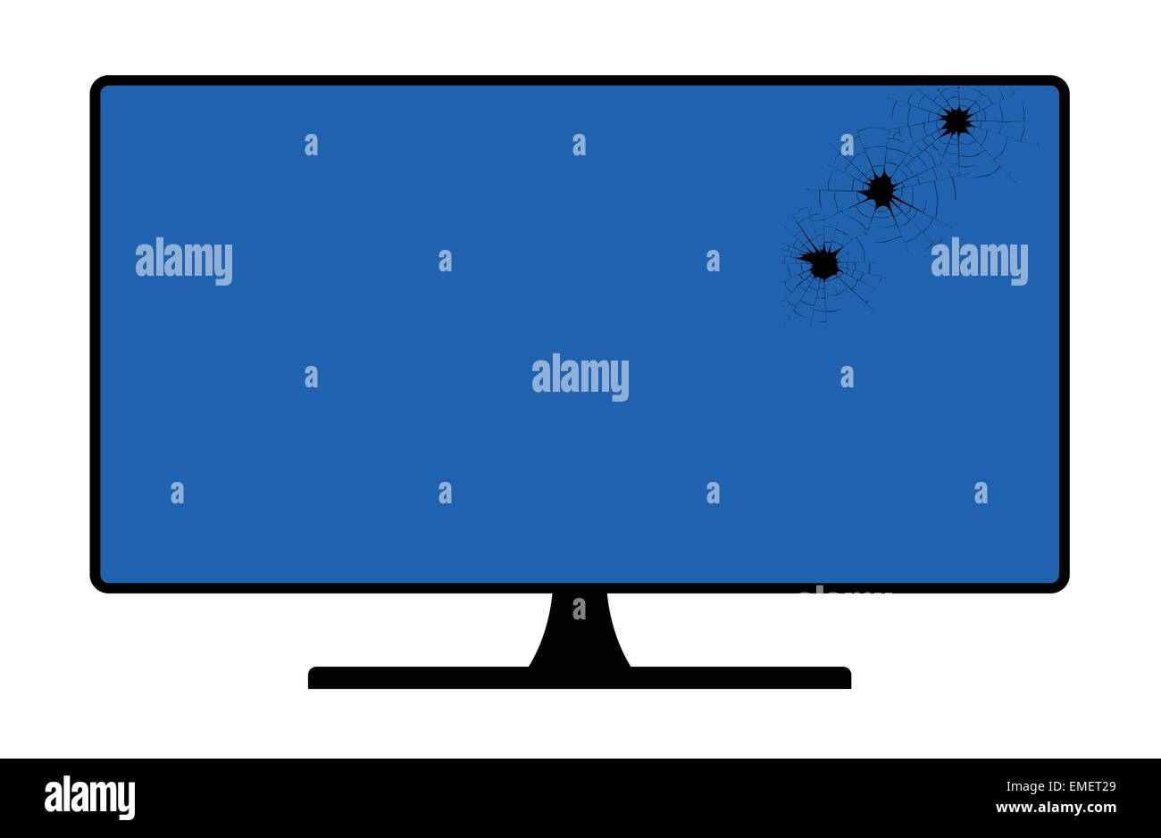 Cracked digital screen Stock Vector Images - Alamy