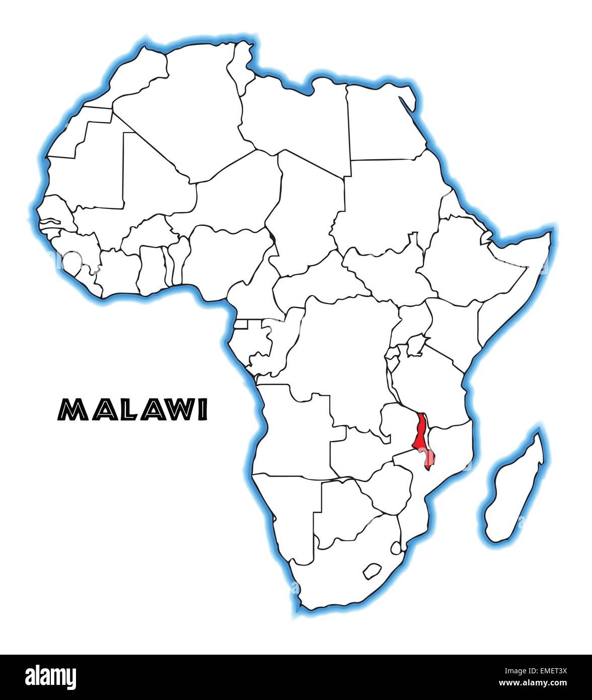Malawi outline hi-res stock photography and images - Alamy