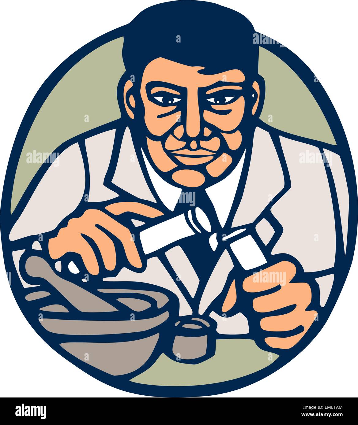 Scientist Test Tube Woodcut Linocut Stock Vector Image & Art - Alamy