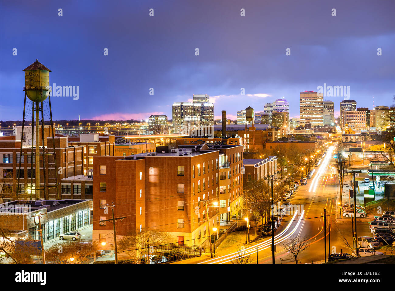 Richmond, Virginia, USA downtown cityscape over Main St Stock Photo - Alamy