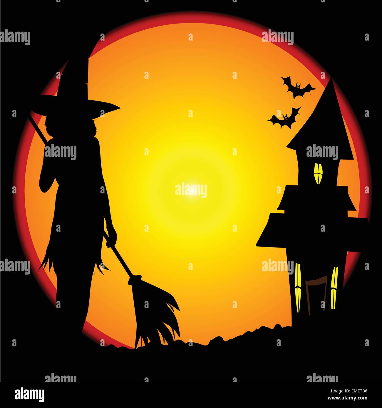 Haunted house jack lantern Stock Vector Images - Alamy