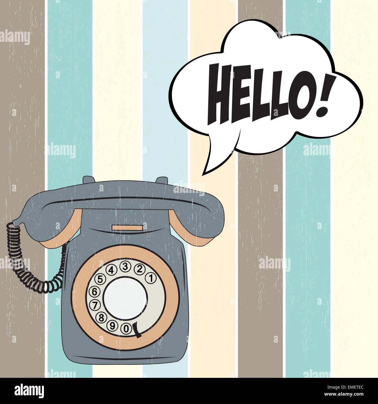 Cartoon retro telephone hi-res stock photography and images - Alamy