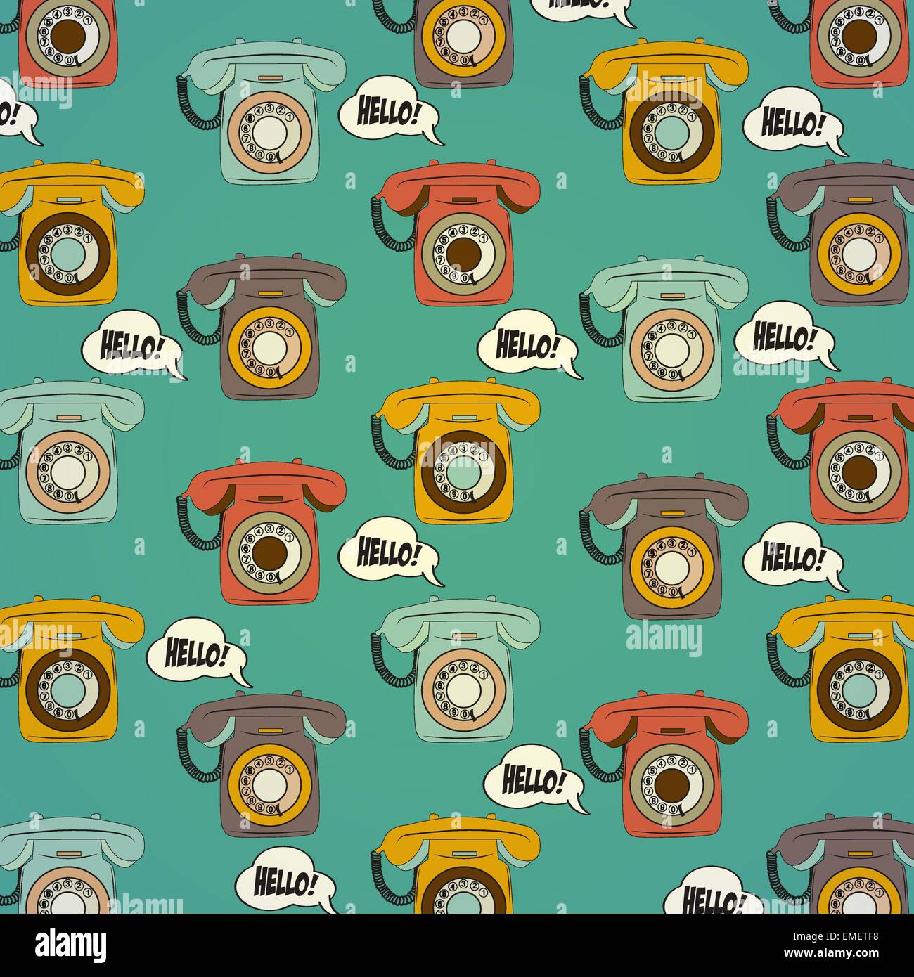 background with retro phone Stock Vector Image & Art - Alamy