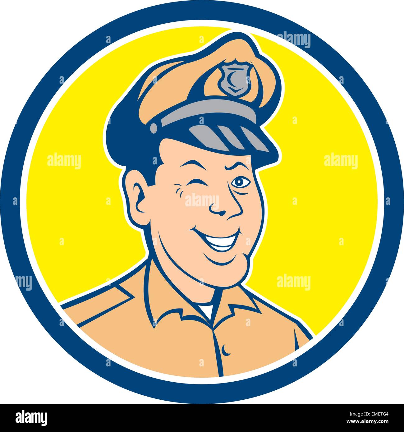 Police officer male smile Stock Vector Images - Alamy