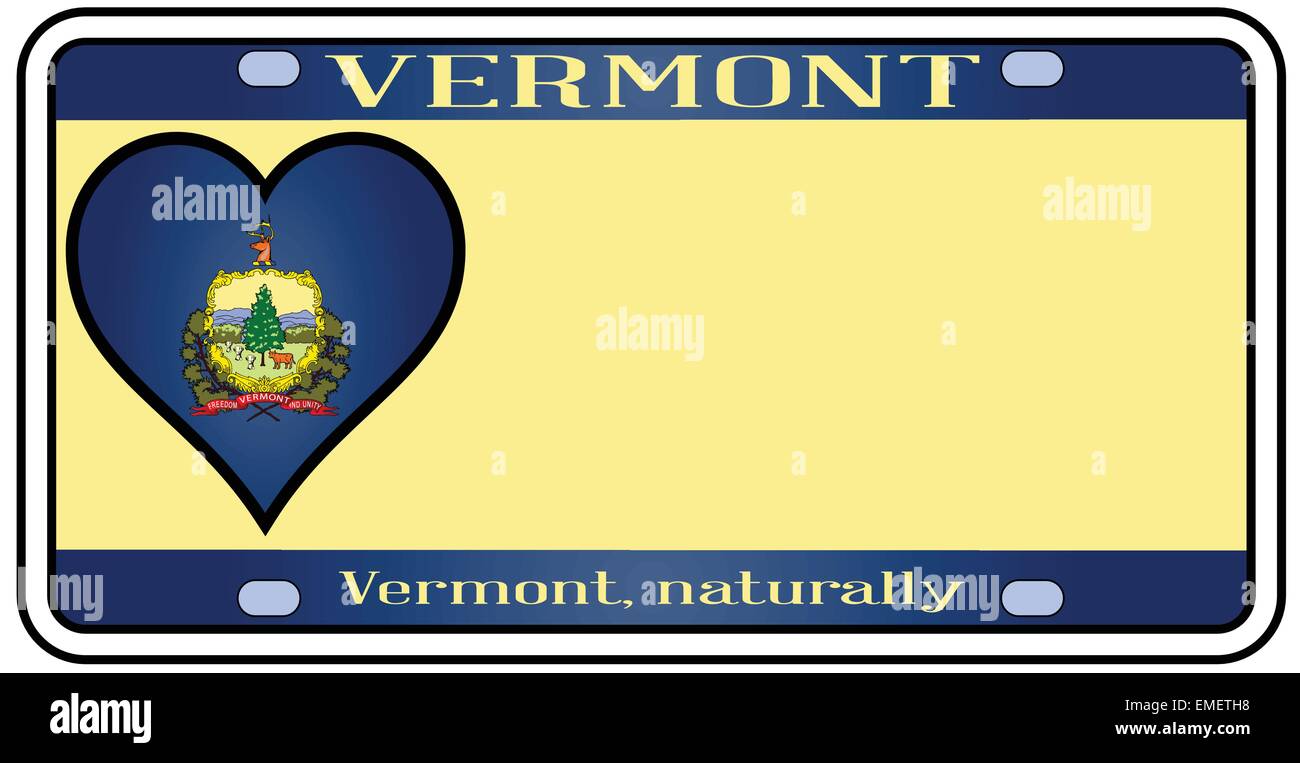 Vermont License Plate Stock Vector Image & Art - Alamy